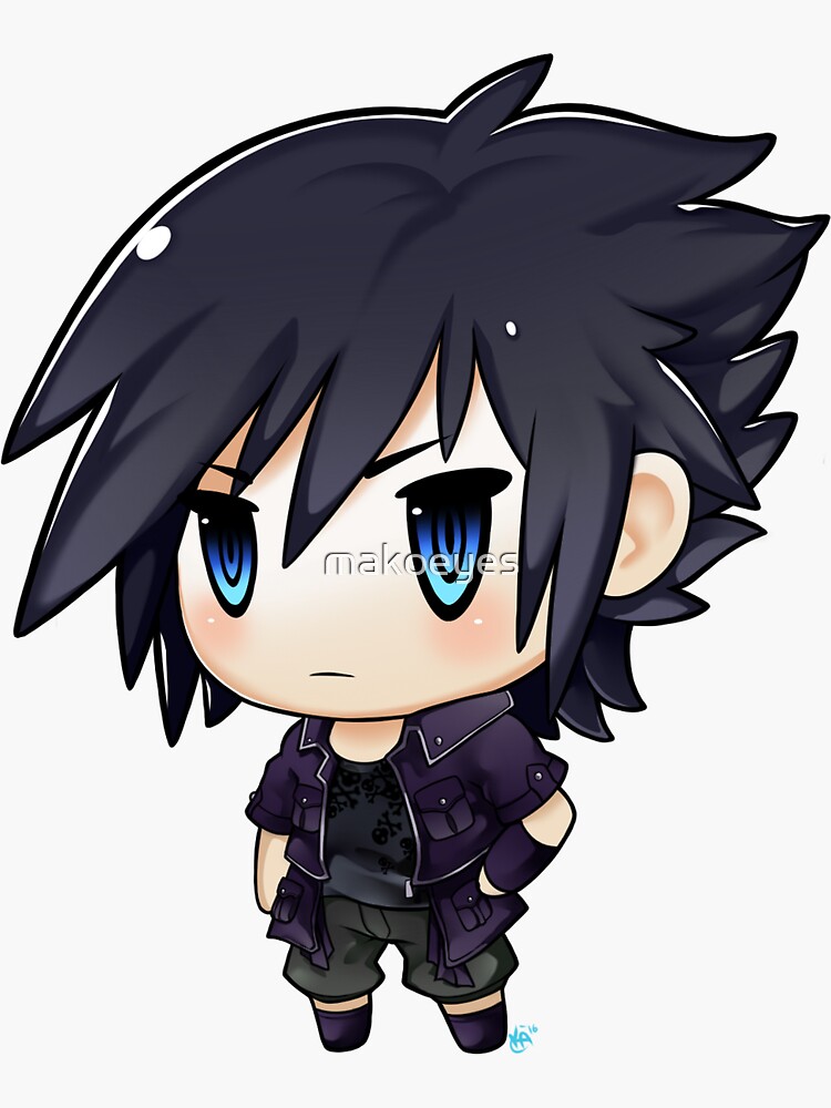 "Chibi Noctis" Sticker for Sale by makoeyes | Redbubble