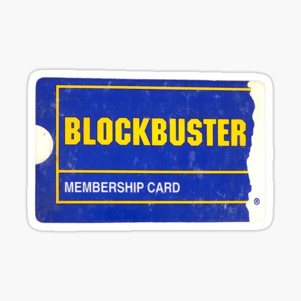 "Blockbuster membership card" Sticker by Double-Ghost | Redbubble
