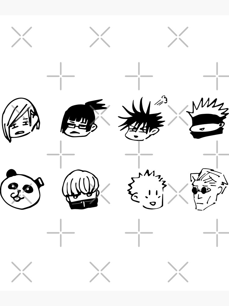 "Jujutsu Kaisen Manga Icons Collection" Art Print by THEMADBRUSH ...