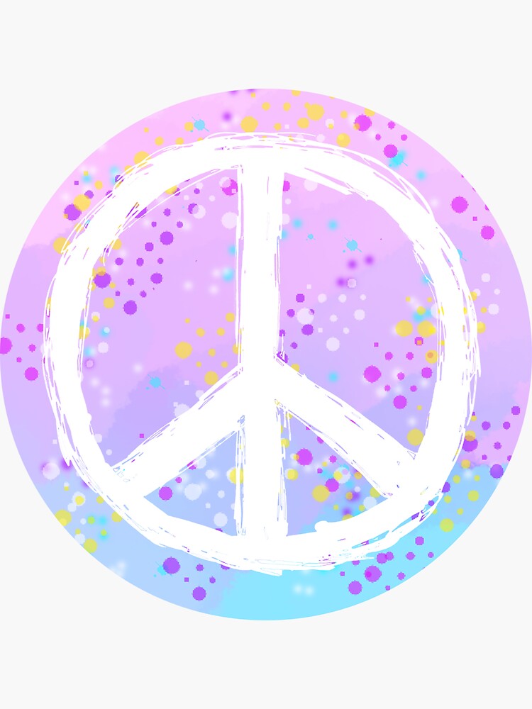 "Pastel reverse peace sign" Sticker by Artsplash42 | Redbubble