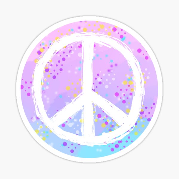 "Pastel reverse peace sign" Sticker by Artsplash42 | Redbubble