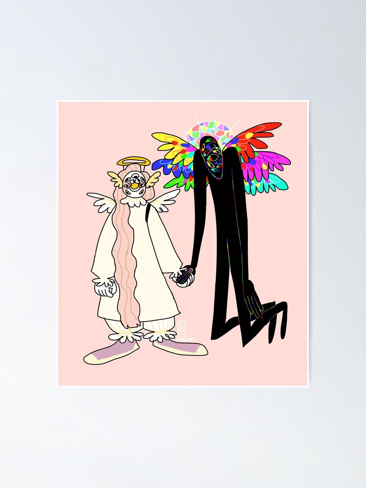 "Angel Clown & Clown Angel" Poster for Sale by gm-w | Redbubble