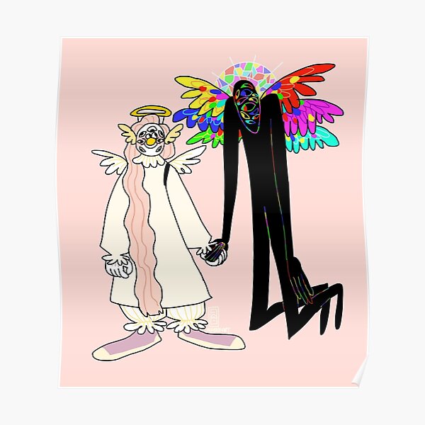 "Angel Clown & Clown Angel" Poster for Sale by gm-w | Redbubble