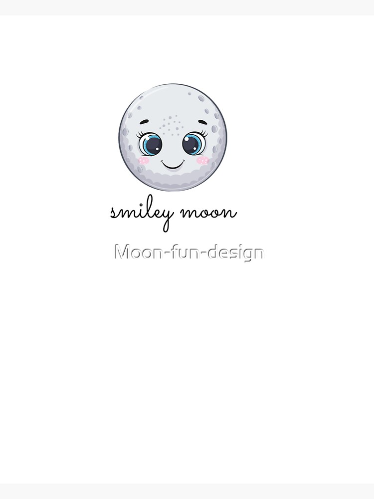 "smiley moon" Sticker for Sale by Moon-fun-design | Redbubble