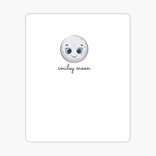 "smiley moon" Sticker for Sale by Moon-fun-design | Redbubble