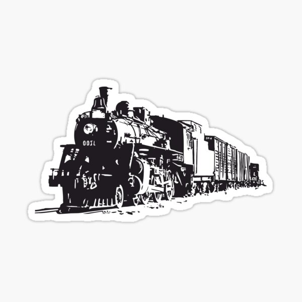 "Train.Railway, railroad, railroad" Sticker by Existenz9 | Redbubble