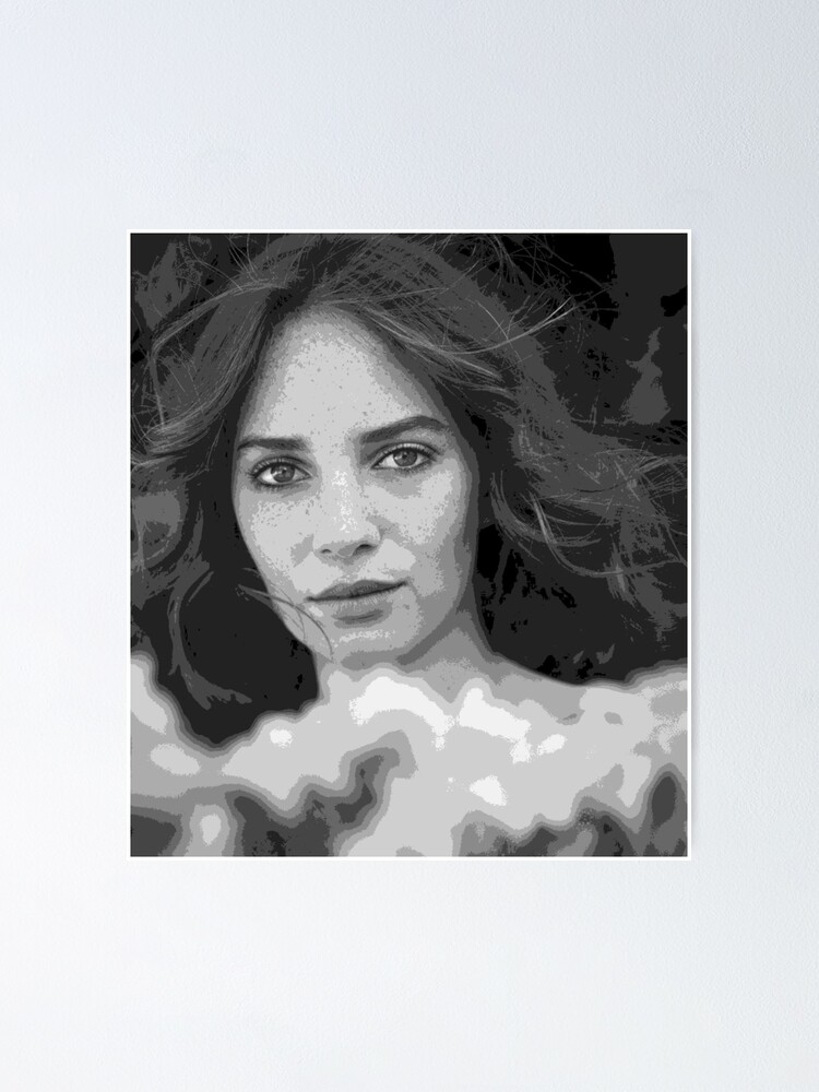 "Maya Hawke Black & White Pop Art Portrait Painting" Poster by saintiro ...