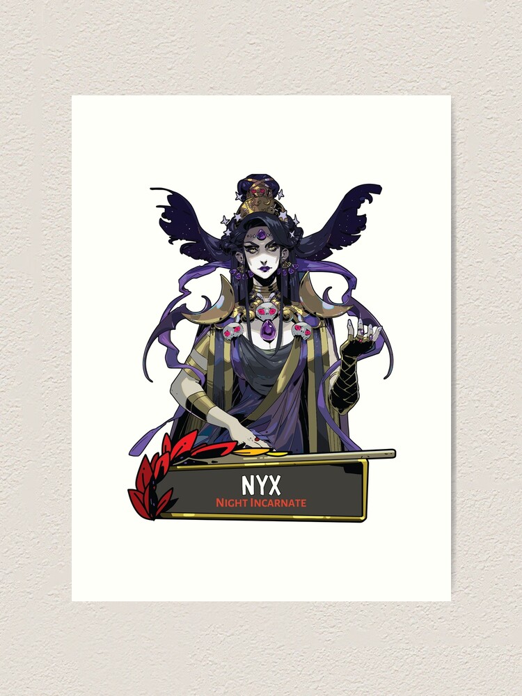 "Hades (Game) - Nyx, Night Incarnate" Art Print by PonchTheOwl | Redbubble