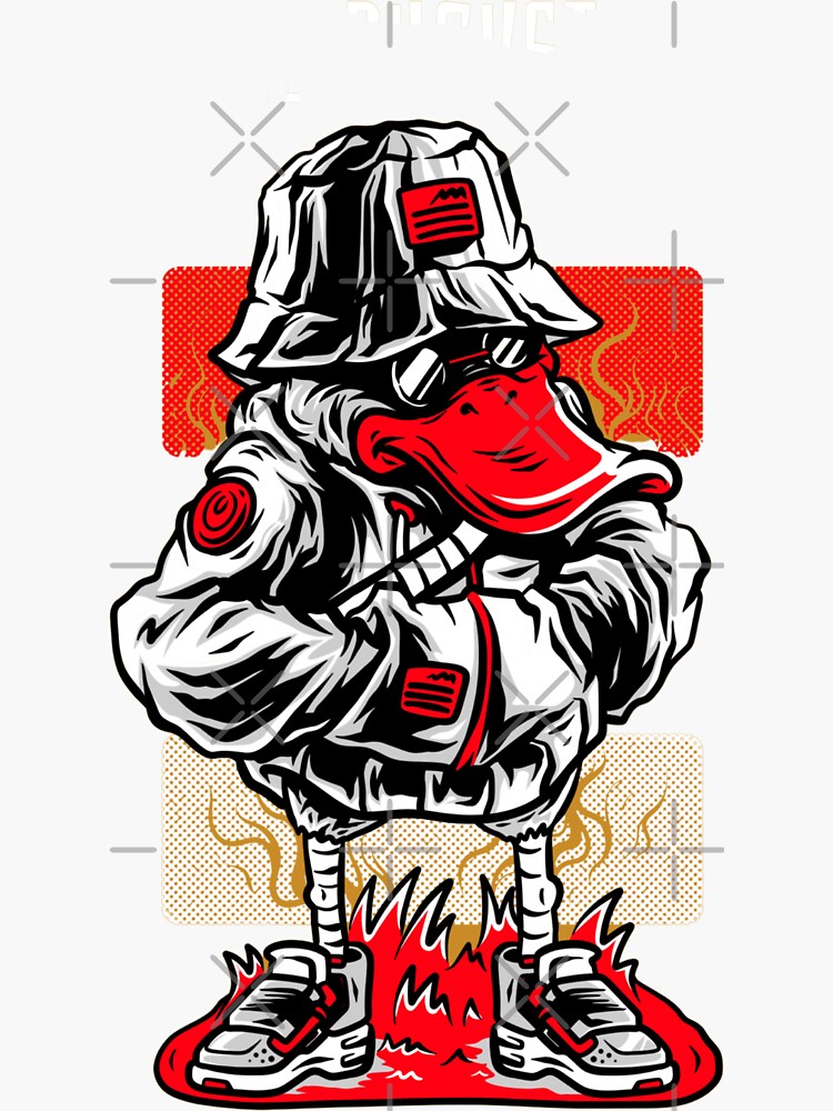 "Duckster" Sticker for Sale by Animaticbrands | Redbubble