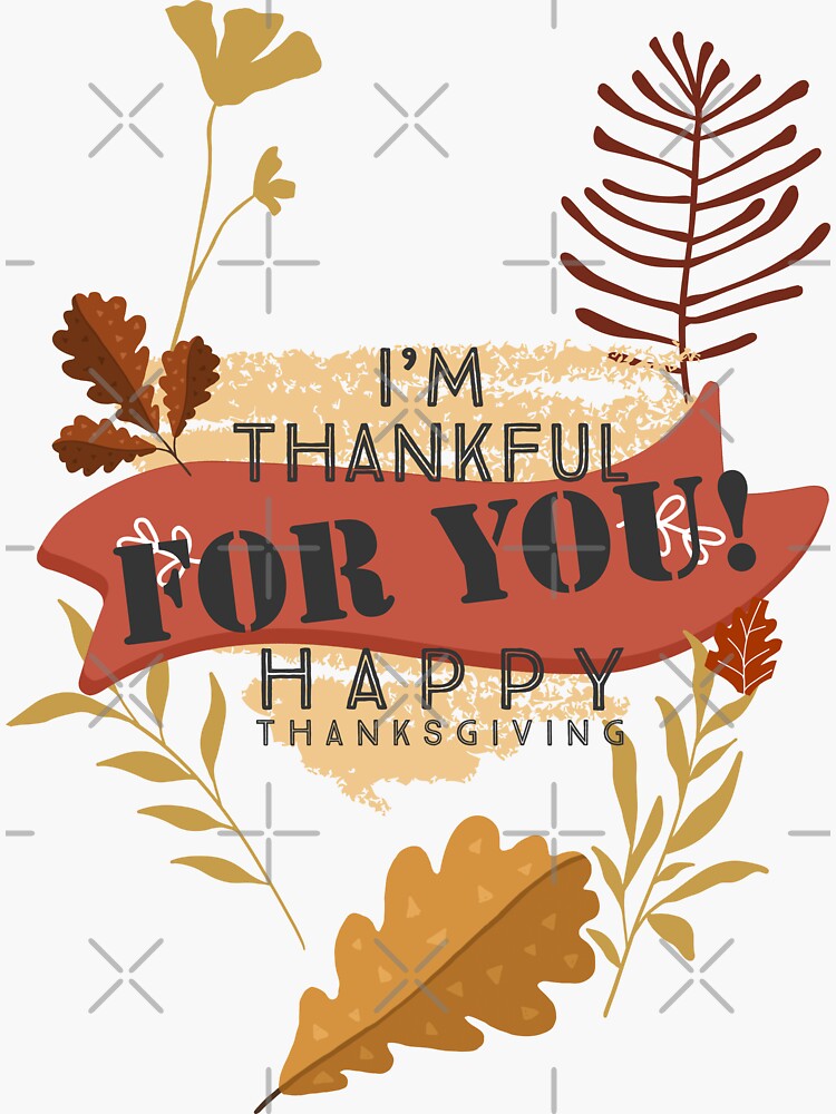 Pegatina «ESTOY AGRADECIDO POR SU FELIZ DÍA DE ACCIÓN DE GRACIAS» de ...