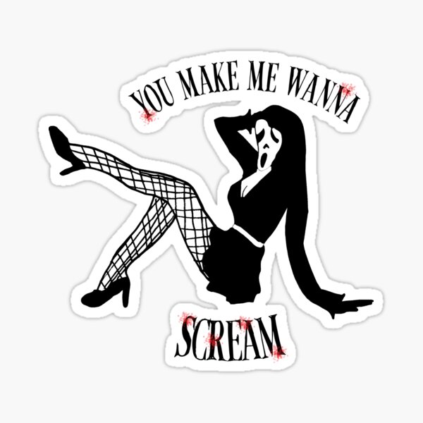 "Ghostface Pin-Up" Sticker for Sale by Allee Garry | Redbubble