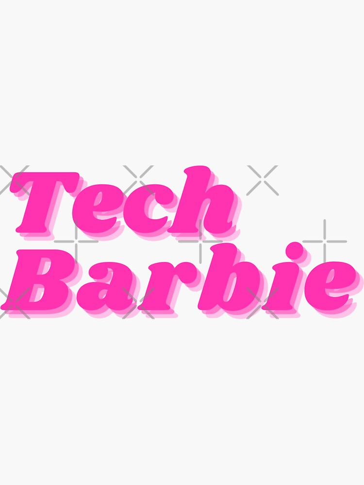 "Tech Barbie" Sticker for Sale by drawingvictoria | Redbubble