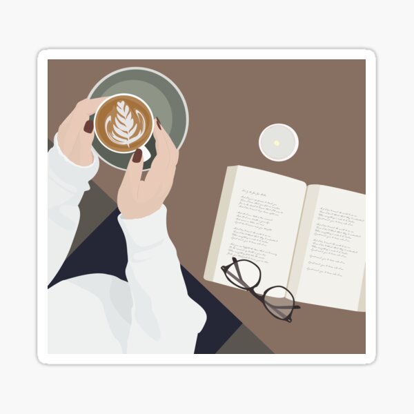 "cafe aesthetic" Sticker by emilynicole718 | Redbubble