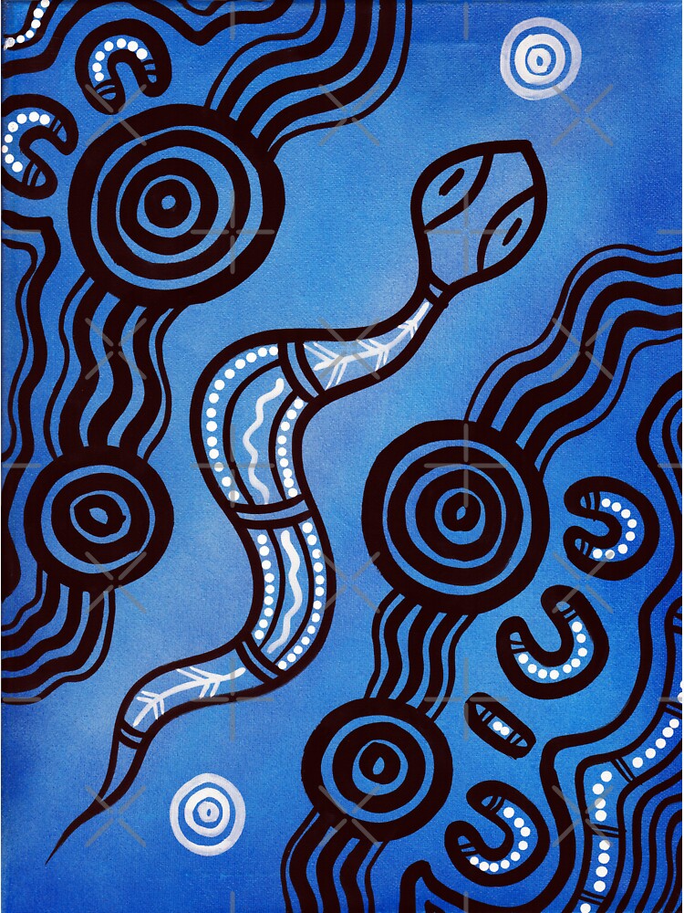 "Authentic Aboriginal Art - Snake" Sticker for Sale by HogarthArts ...