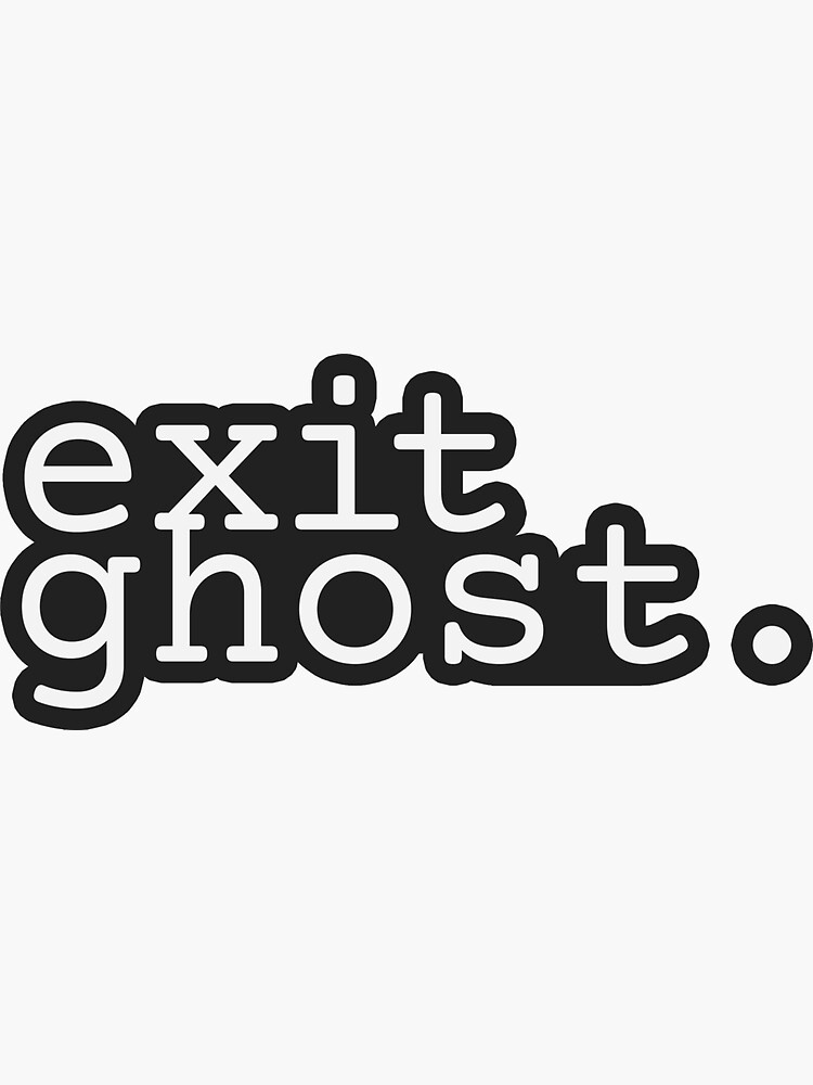 "Exit Ghost Productions Logo" Sticker for Sale by maddyleite | Redbubble