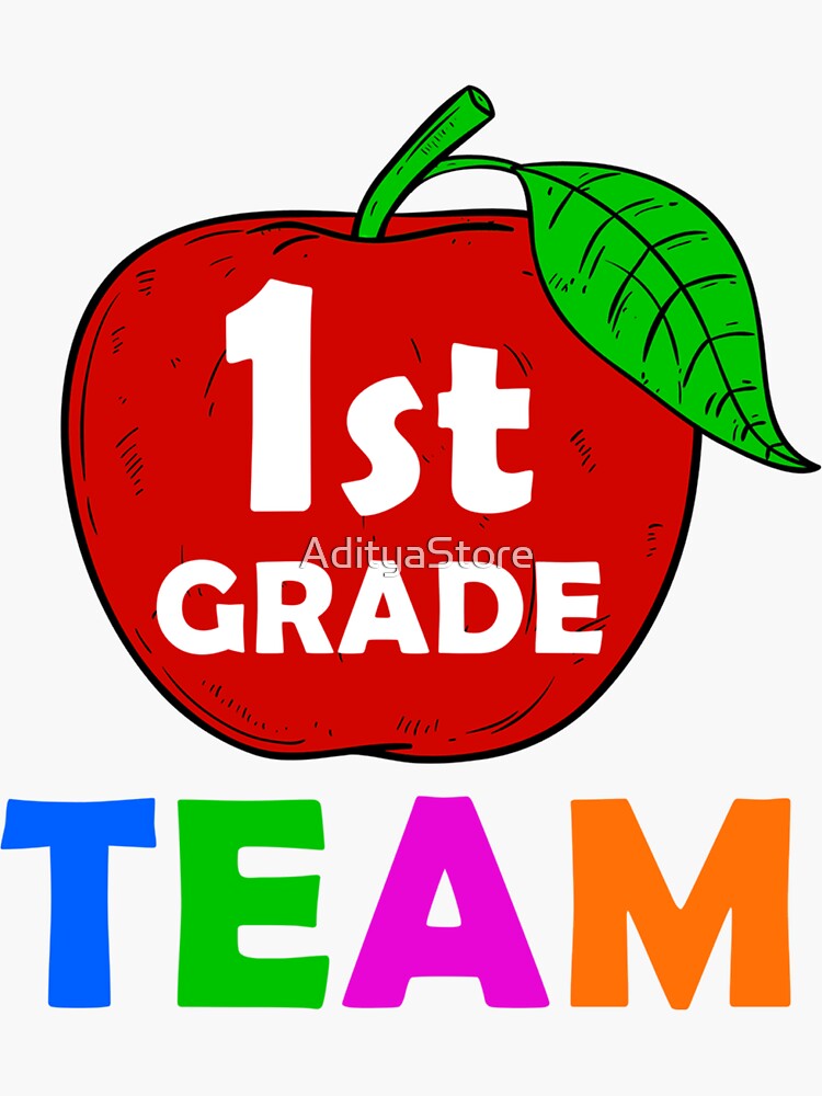 "1st Grade Team" Sticker for Sale by AdityaStore | Redbubble