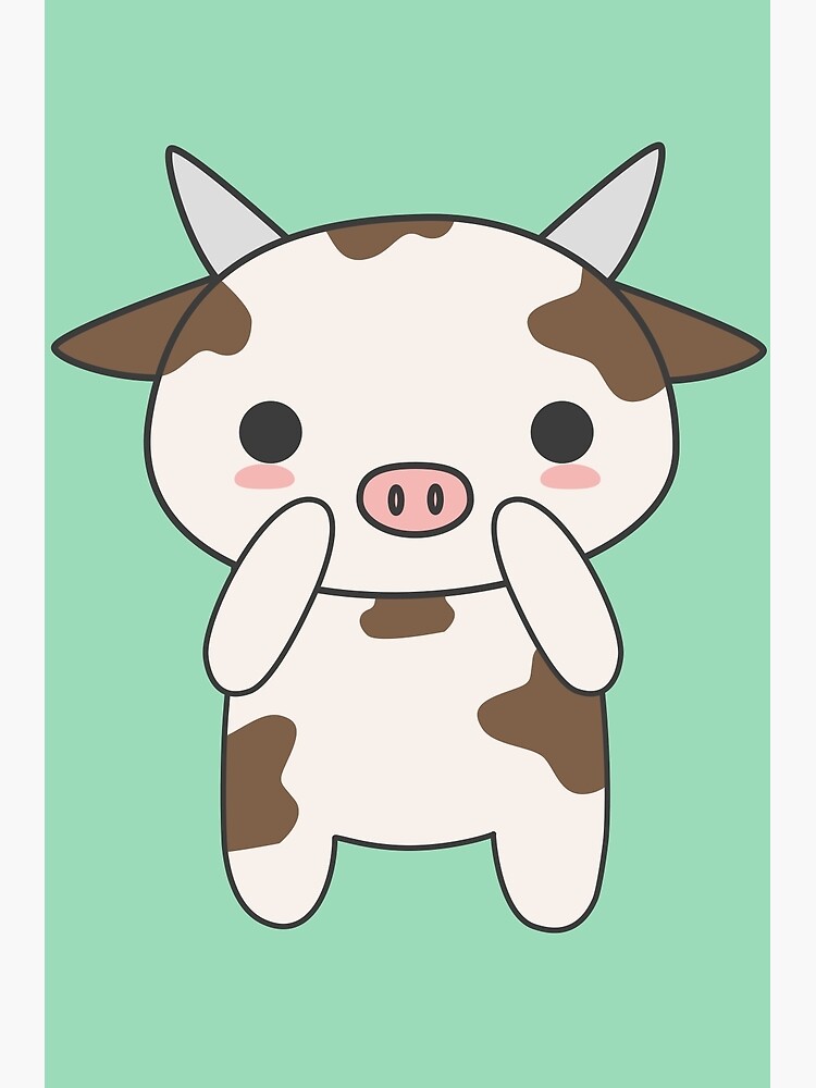 Póster «Vaca linda y Kawaii» de happinessinatee | Redbubble