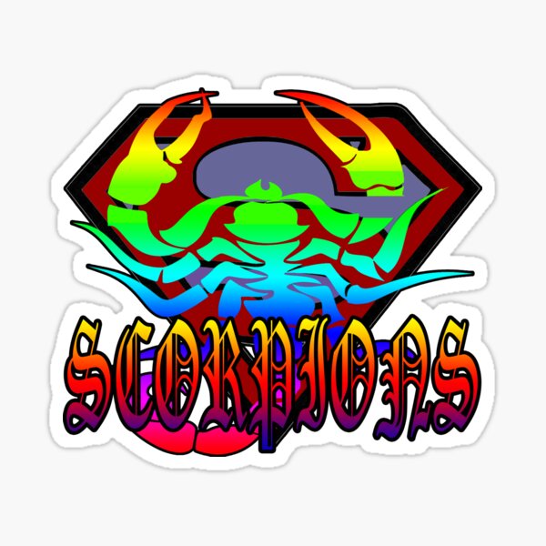 "SCORPIONS" Sticker for Sale by davineha | Redbubble