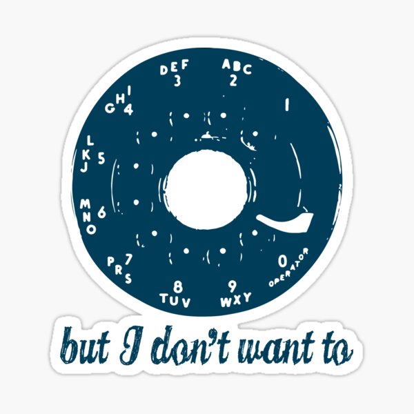 "Vintage Rotary Phone Dial " Sticker for Sale by Spindriftmerch | Redbubble