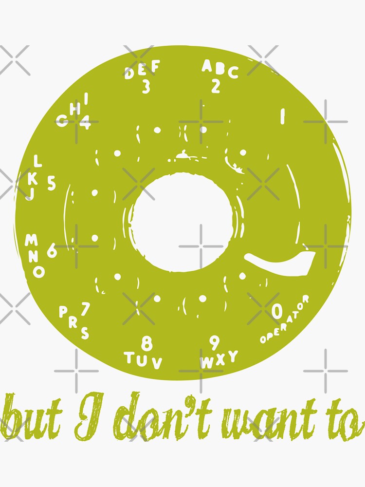 "Vintage Rotary Phone Dial " Sticker for Sale by Spindriftmerch | Redbubble