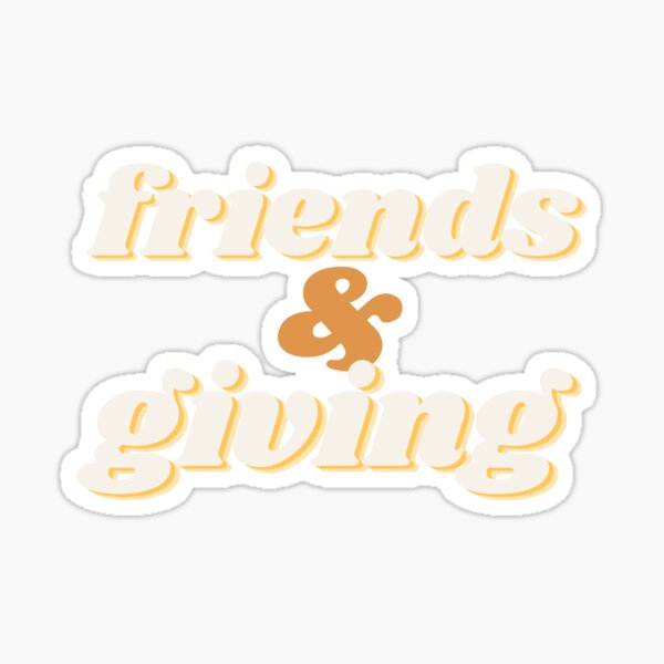 "Happy Friendsgiving! Vintage" Sticker for Sale by inverbae | Redbubble