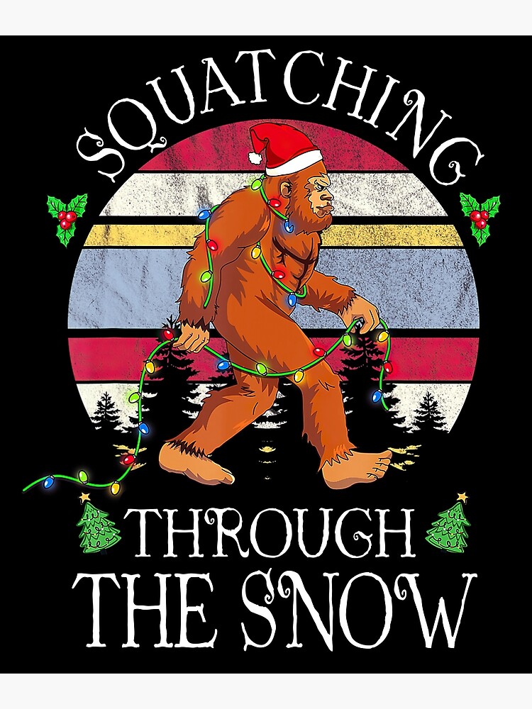 "Sasquatch Christmas Squatting Bigfoot Xmas Tree Light is a funny ...