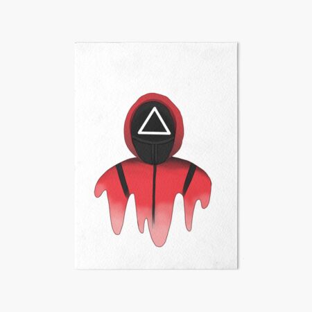 "Squid Game Triangle Gaurd" Art Board Print by connie-arts | Redbubble