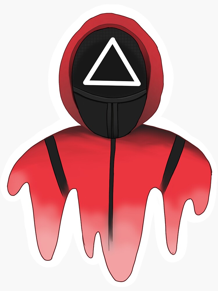"Squid Game Triangle Gaurd" Sticker for Sale by connie li | Redbubble