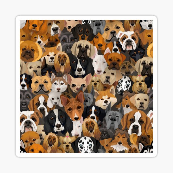 "Dogs Illustrations " Sticker by LucianaShop | Redbubble