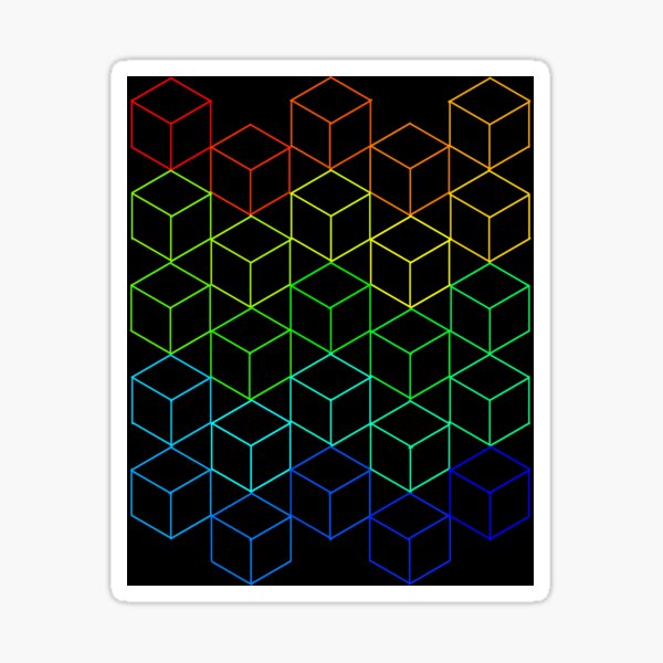 "Color block" Sticker by Fluffy-Shadow92 | Redbubble