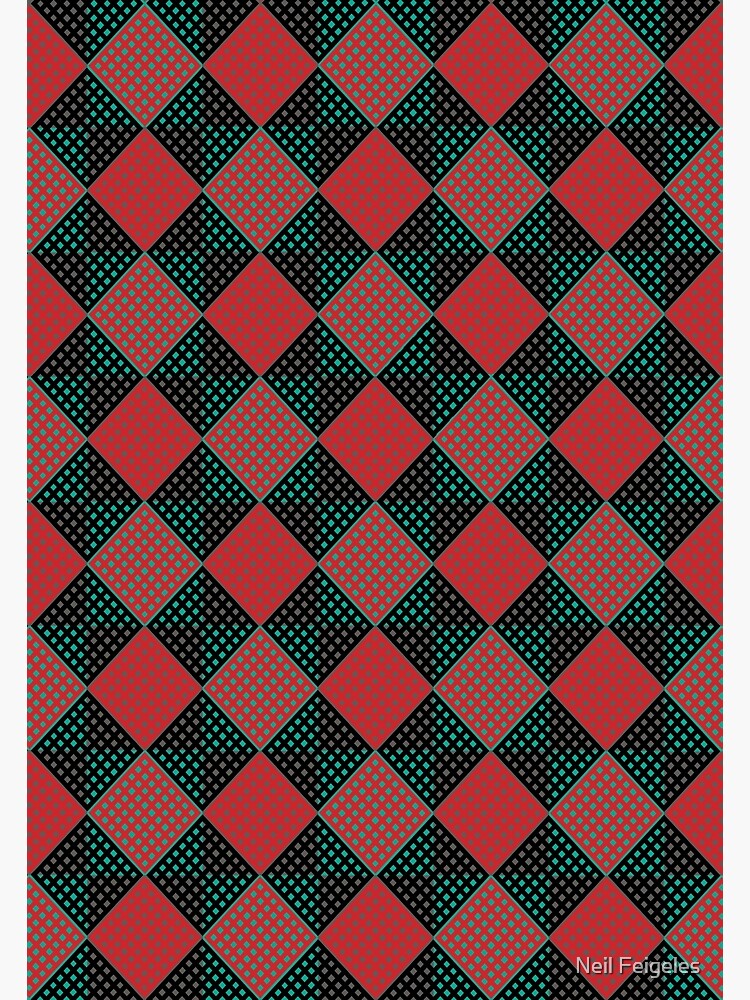 "Angled Checkerboard Quilt Pattern no. 10" Art Print by NeilFeigeles ...