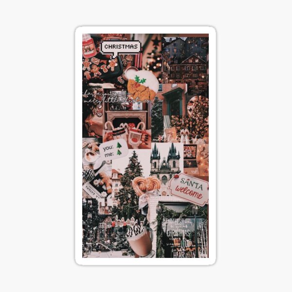 "White Christmas Winter Holiday Laptop Sticker" Sticker for Sale by ...