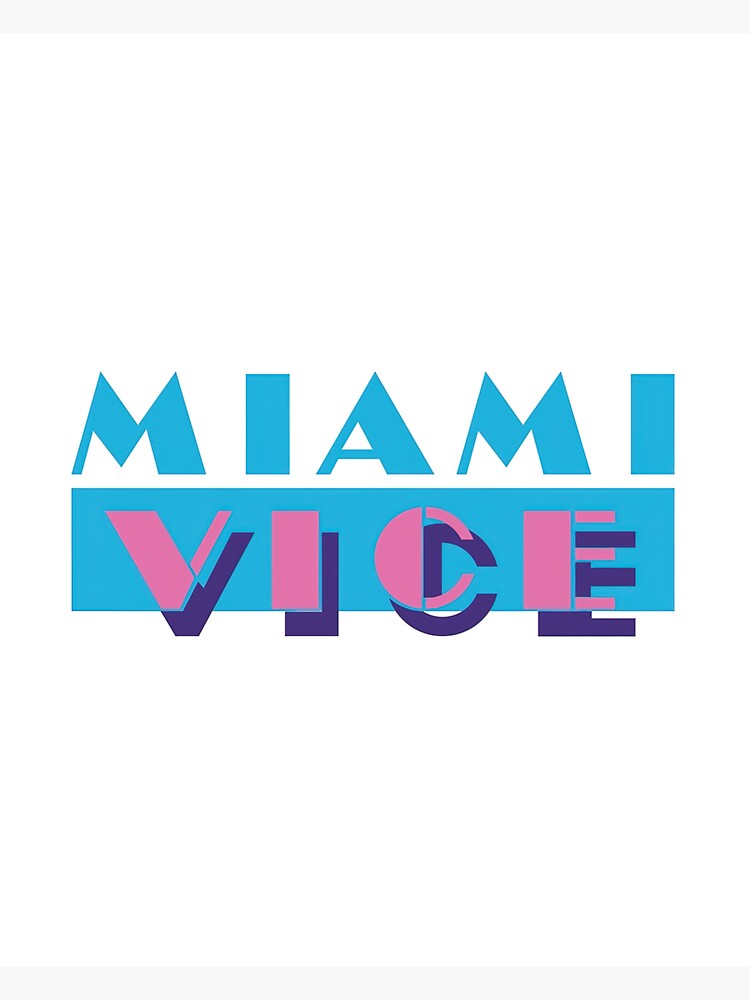 "Miami Vice Graphic " Sticker for Sale by dentistoverdue | Redbubble
