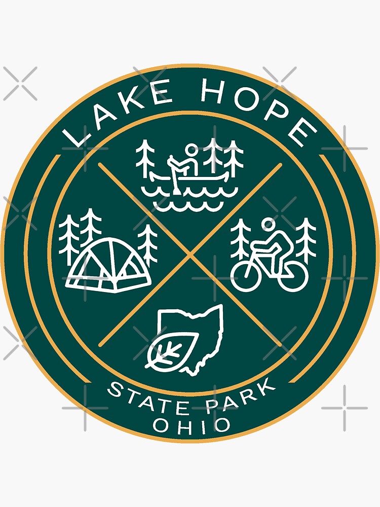 "Lake Hope State Park Heraldic Logo" Sticker for Sale by VanyaKar ...