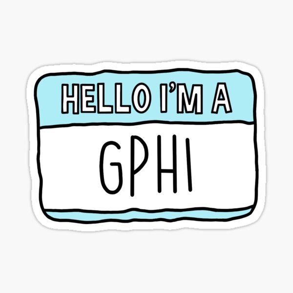 "Gamma Phi Beta Nametag" Sticker for Sale by megberg16 | Redbubble
