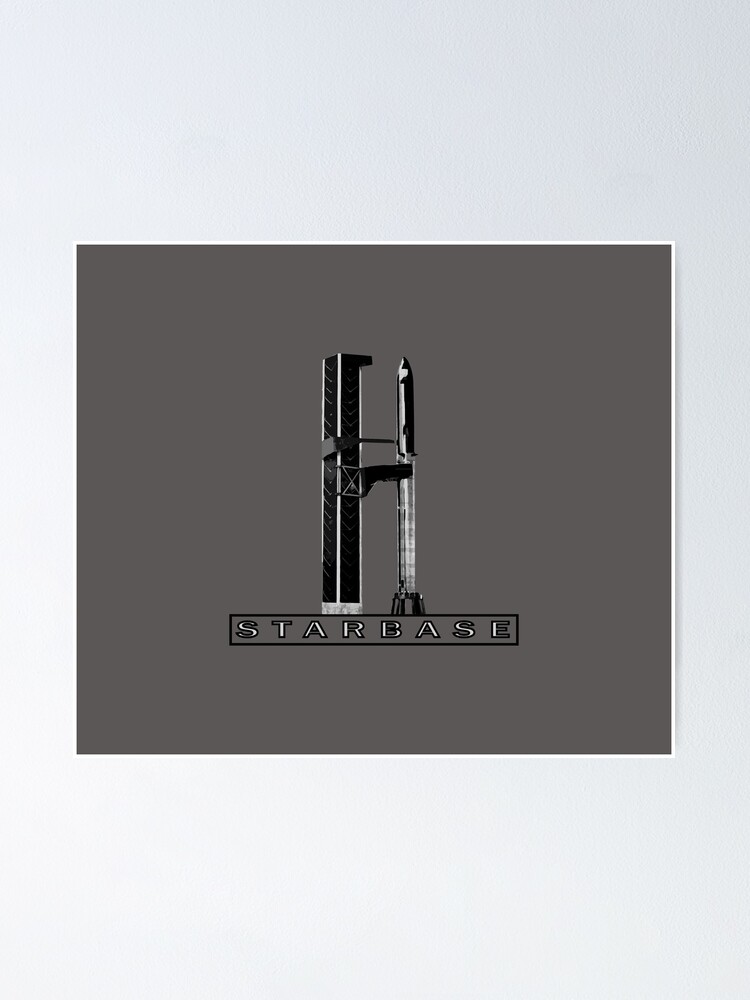 "SpaceX Starbase logo design 2" Poster for Sale by WallabyWorks | Redbubble