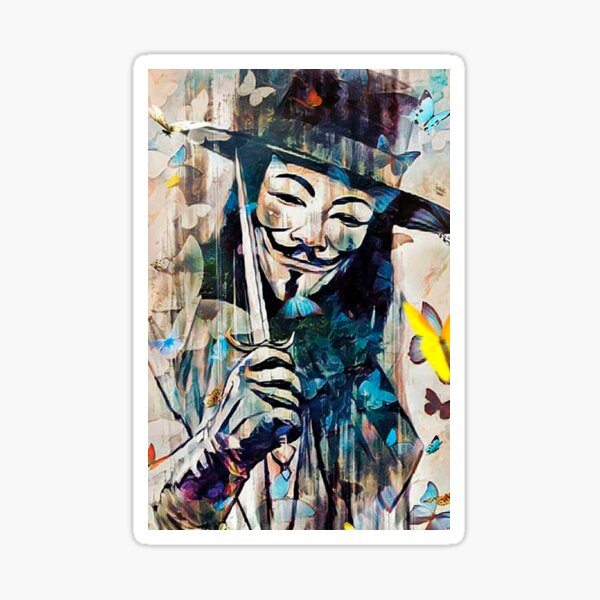 "V for Vendetta" Sticker by Nefilims | Redbubble