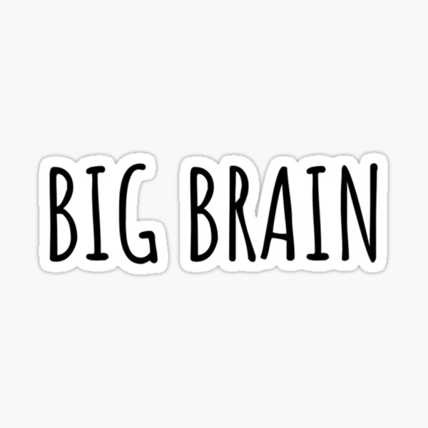 "Big Brain " Sticker for Sale by Kenshishop | Redbubble
