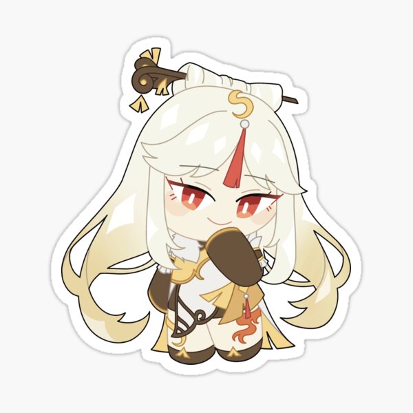 "Genshin Impact Ningguang Chibi" Sticker for Sale by doodlesoframen ...