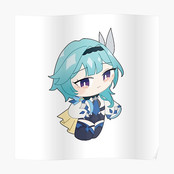 "Genshin Impact Eula Chibi" Poster by doodlesoframen | Redbubble