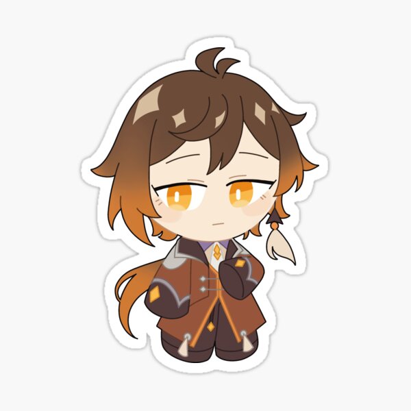 "Genshin Impact Zhongli Chibi" Sticker for Sale by doodlesoframen ...