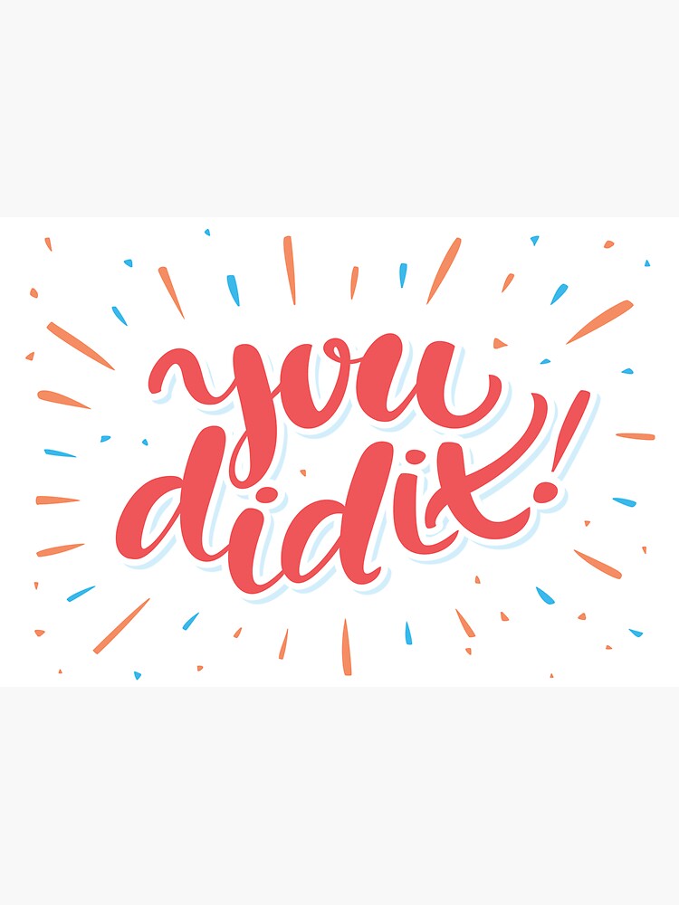 "Du hast es geschafft! Glückwunschkarte. Handgeschriebene Grußkarte ...