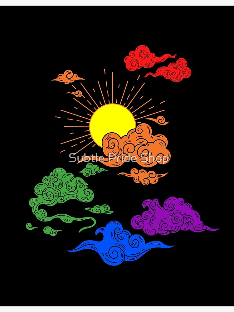 "Sun and Clouds LGBT. LGBTQ Pride" Poster for Sale by ClimbingTees ...