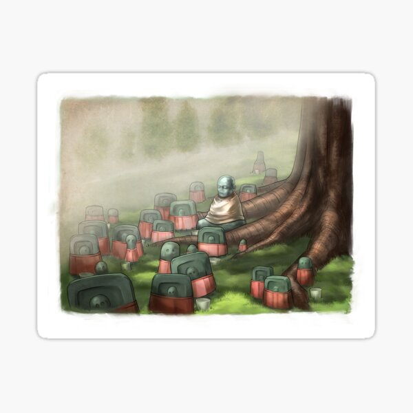 "Jizo - Graveyard" Sticker by gastrocnemius | Redbubble