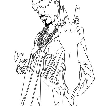 "Ali G Outline Art Sacha Baron Cohen" Photographic Print by pisculichi ...