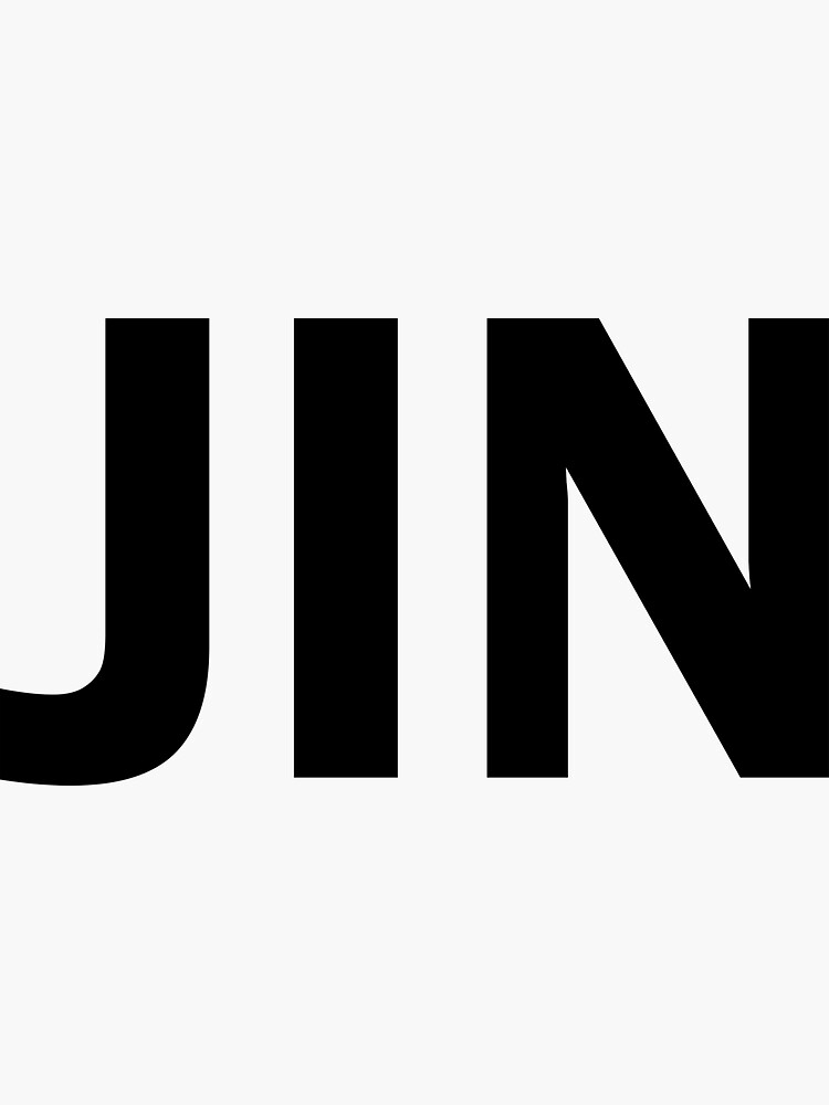 "BTS Jin Name" Sticker for Sale by AngelPurpleTete | Redbubble