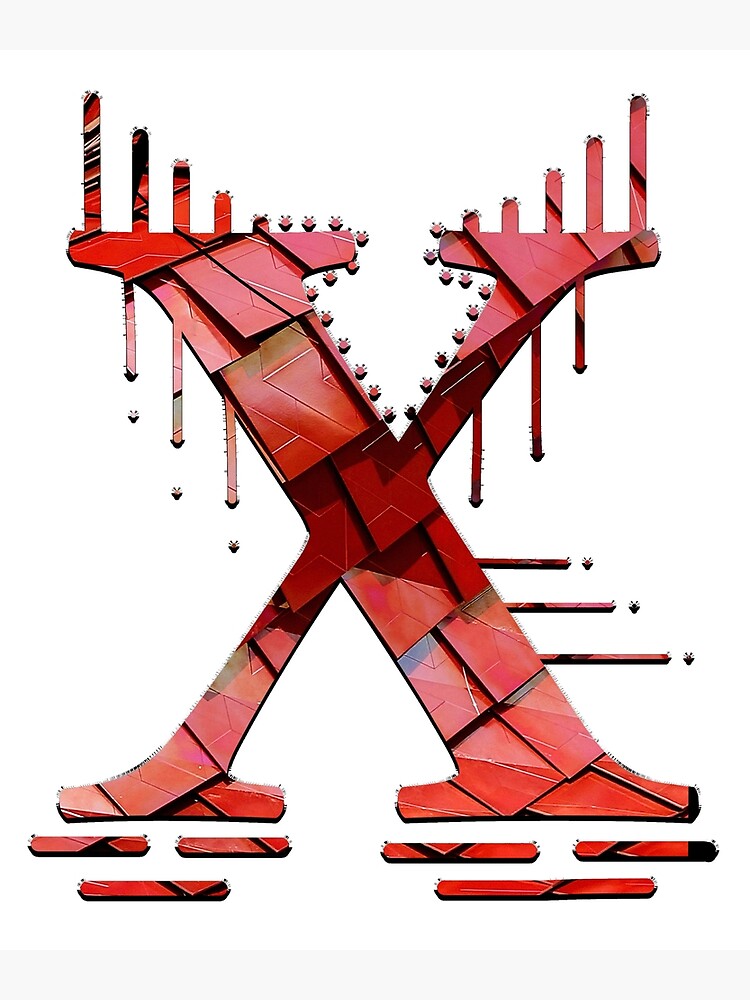 "Red 3D Letter X Typography" Poster for Sale by PhotooTwist | Redbubble
