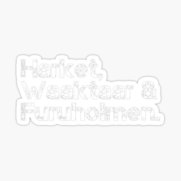 "aha [lineup] " Sticker for Sale by ensignscornful | Redbubble