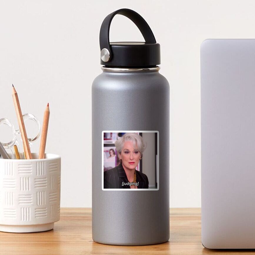 "Miranda Priestly judging" Sticker for Sale by saragenovese96 | Redbubble