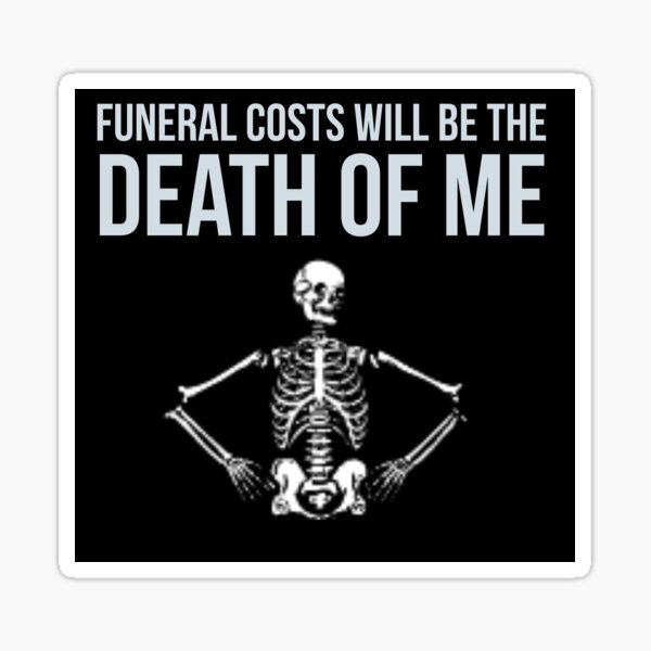 "Worried Skeleton" Sticker for Sale by Slogans4u | Redbubble